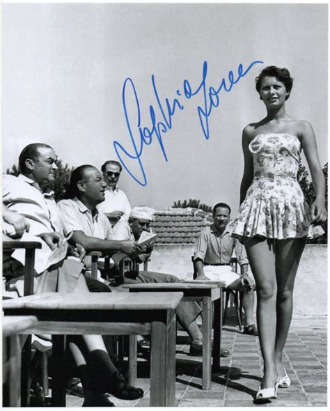 Sophia Loren Signed Photo Miss Italia 1950 Original Autograph