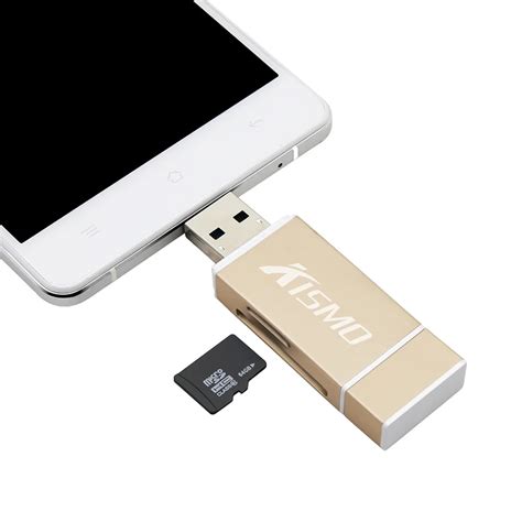 Kismo Micro USB OTG Memory Card Reader Micro SD TF Memory Card Reader Adapter For Iphone X