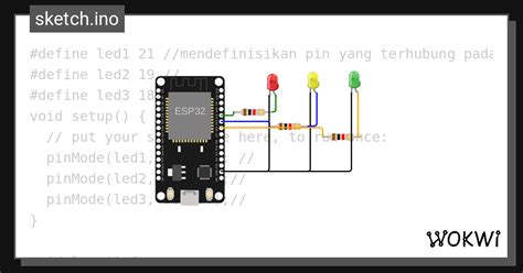 3 Nyala Ganti Wokwi Esp32 Stm32 Arduino Simulator