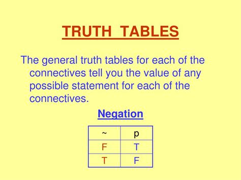 PPT TRUTH TABLES PowerPoint Presentation Free Download ID 457331