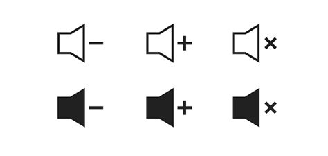 사운드 볼륨 세트 아이콘입니다 오디오 버튼 격리 벡터 일러스트레이션 Mp3 플레이어에 대한 스톡 벡터 아트 및 기타 이미지 Mp3 플레이어 검은색 낮음 Istock