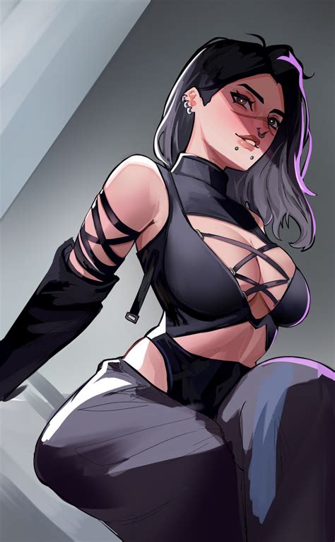 Rule 34 1girls Big Breasts Black And White Hair Brown Eyes Clothed
