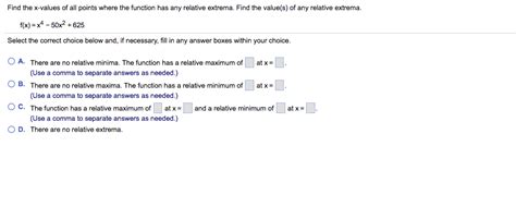Solved Find The X Values Of All Points Where The Function