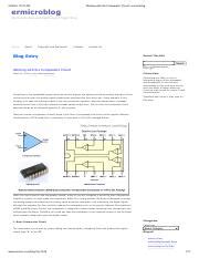 Understanding Comparator Circuit Operation Analog To Digital Course Hero