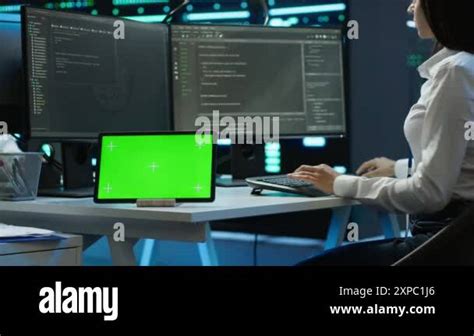 Data Center Developer Responsible For Installation Of Networking Equipment Solving Tasks On