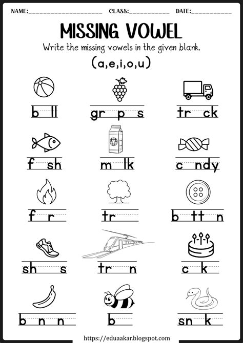 Phonics Lessons Phonics Words English Phonics English Vocabulary Words Vowel Worksheets