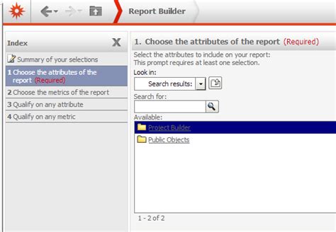 Kb44741 The Schema Objects Folder Does Not Show In The Report Builder Prompt For Certain Users
