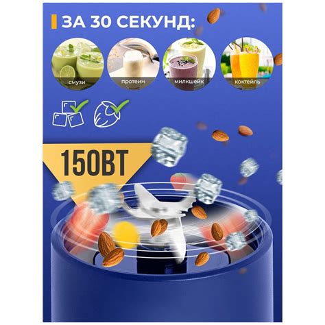 Портативный блендер WiMi A7 мини для смузи, коктейлей беспроводной ...