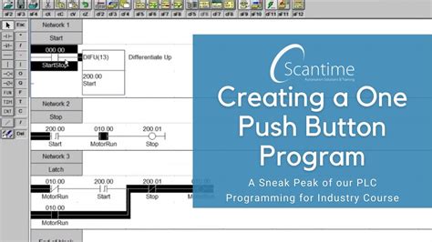 Sneak Peak Creating A 1 Push Button Program From Our Plc Programming For Industry Elearning