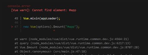 Javascript Vue 2 Jest Vue Warn Cannot Find Element App Stack Overflow