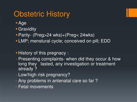 PPT Obstetric Gynaecology History Clinical Examination PowerPoint Presentation ID 519564