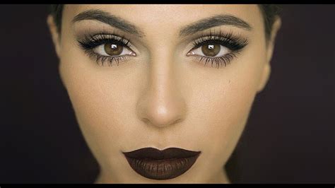 How To Do Makeup With Dark Lipstick Saubhaya Makeup