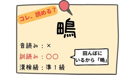 鴫田に鳥の読み方は漢字の成り立ちや意味を解説 漢字めも