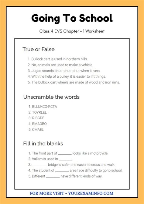 Class 4 Evs Chapter 1 Question Answer YourExamInfo