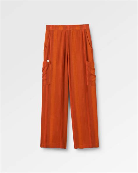 Someday Woven Trouser Ember Orange Stripe Passenger