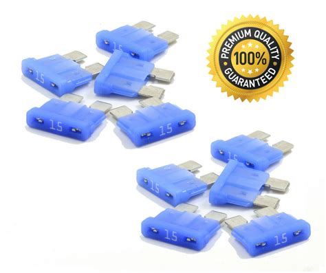 Premium 10 Pack 15 Amp Automotive Ato Atc Standard Blade Fuses Fuse Taps By Lumision