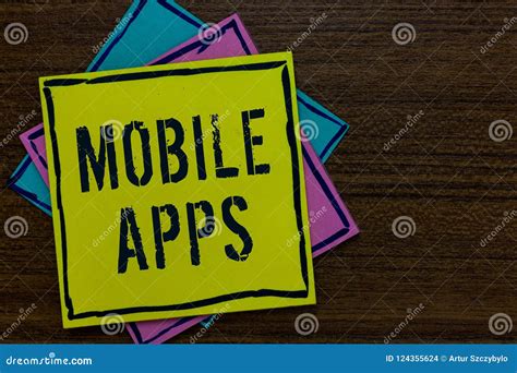 Conceptual Hand Writing Showing Mobile Apps Business Photo Text Small