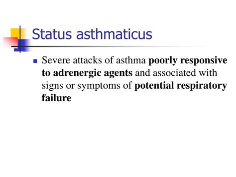 Ppt Treatment Of Status Asthmaticus Powerpoint Presentation Free Download Id 4269559