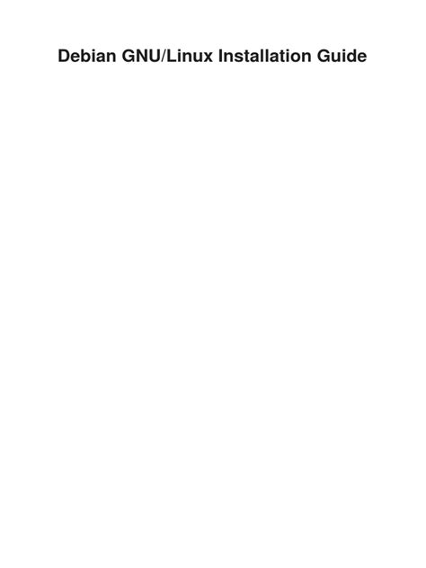 debian gnu linux installation guide pdf linux operating system