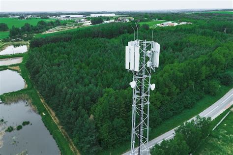 Premium Photo Rural Area Network Coverage By 5g Tower