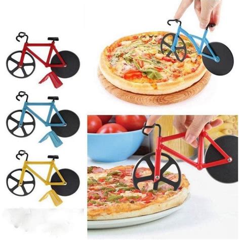 Нож за рязане на пица с 2 остриета от неръждаема стомана с незалепващо покритие