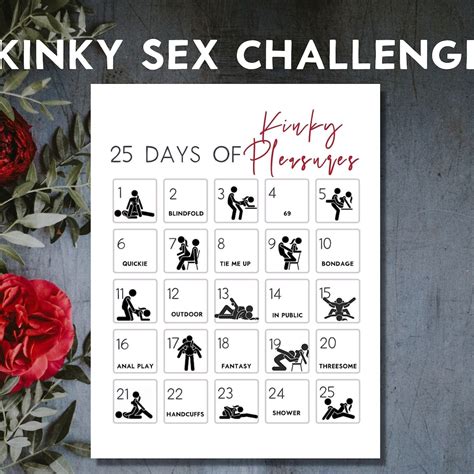 Kinky Adult Advent Calendar For Couples Sex Challenge Printable Sex