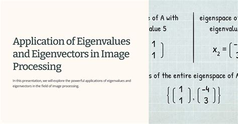 Application Of Eigenvalues And Eigenvectors In Image Processing
