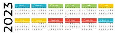 Premium Vector Calendar For 2023 Isolated On A White Background