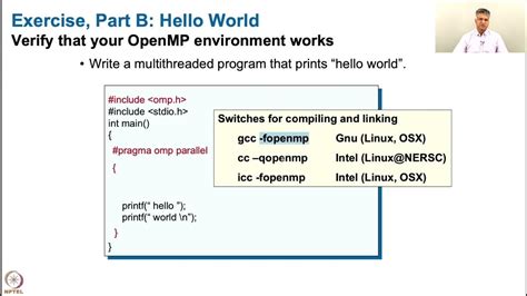 Week 3 Lecture 6 Introduction To Shared Memory Programming Using
