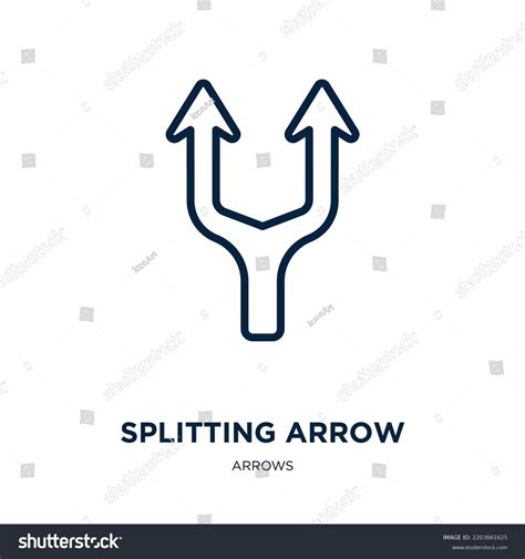 Splitting Arrow Icon Arrows Collection Thin Stock Vector Royalty Free 2203661625 Shutterstock