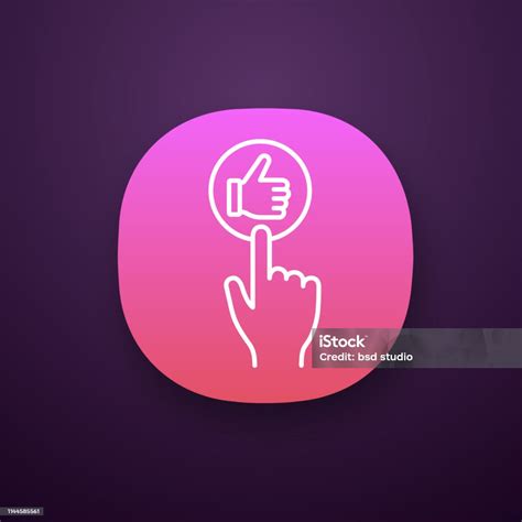 Like Button Click Icon Stock Illustration Download Image Now Color