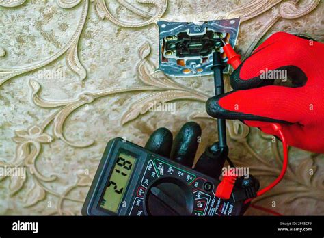 Repair Of The Socket Socket Tools Voltage Measuring Devices Selective Focus Stock Photo Alamy