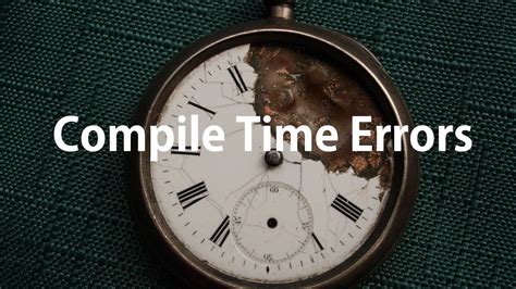 Compile Time Errors Youtube