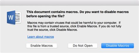 Beware Dangerous Macro Malware Ahead The Mac Security Blog