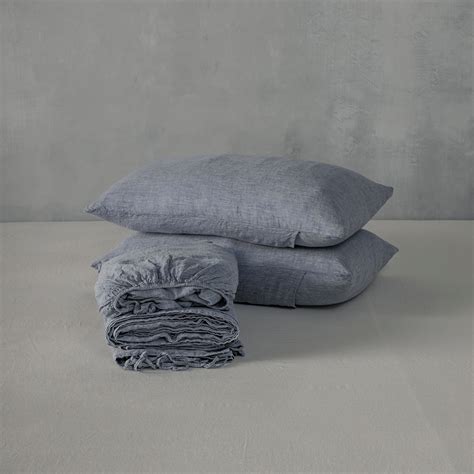 Buy Chambray 100 French Flax Linen Sheet Set Online In Australia