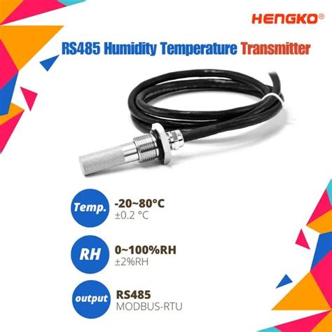 Ht RS Modbus RTU Humidity And Temperature Sensor Probe Transmitter For Clean Room
