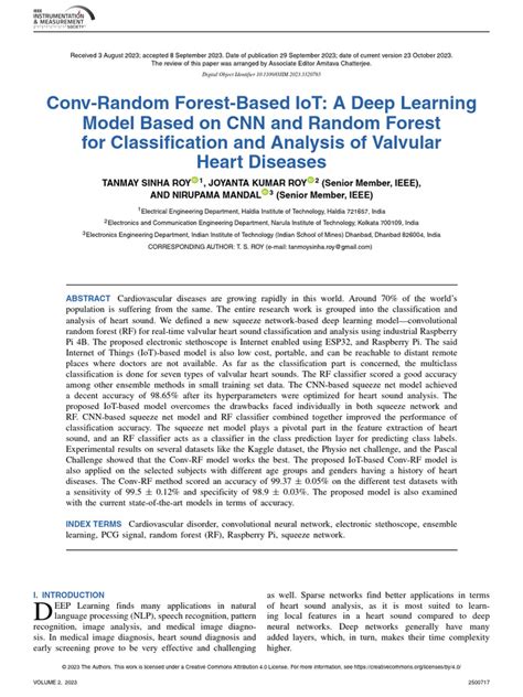 Conv Random Forest Based Iot A Deep Learning Model Based On Cnn And Random Forest For