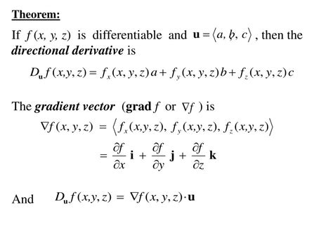 Directional Derivative