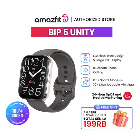 Jual Amazfit Bip 5 Unity 46mm Smartwatch With Bluetooth Phone Call 1 91 Extra Large Screen