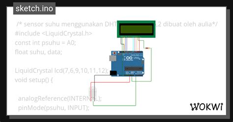 O Lcd Sensor Suhu Wokwi Esp32 Stm32 Arduino Simulator
