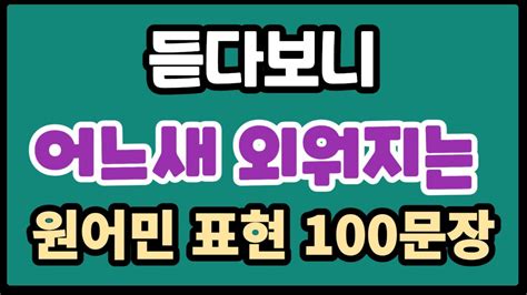 실속영어 미국인이 매일 쓰는 영어ㅣ듣다보니 자연스레 외워지는 원어민 영어 이 100문장으로 영어회화 능숙단계로 도약해 보세요 Youtube