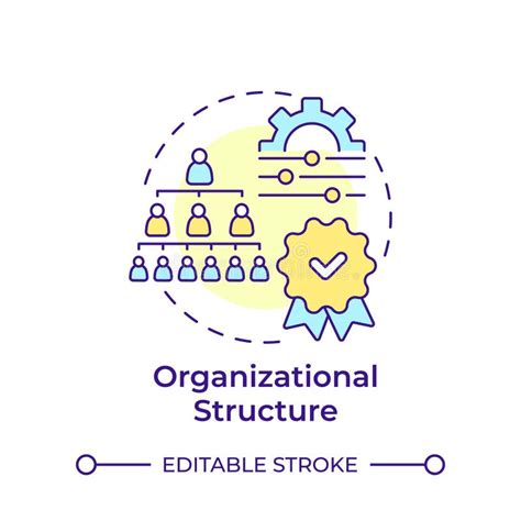 Organizational Structure Multi Color Concept Icon Stock Vector