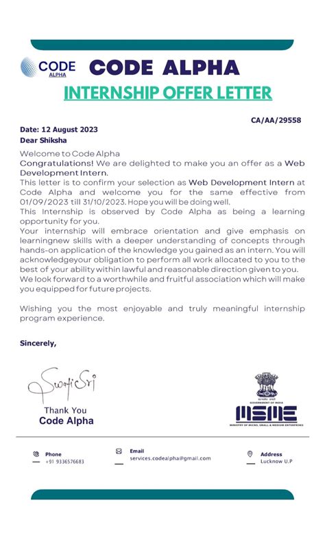 Shiksha Katiyar On Linkedin Internship Skillbuilding Codealpha