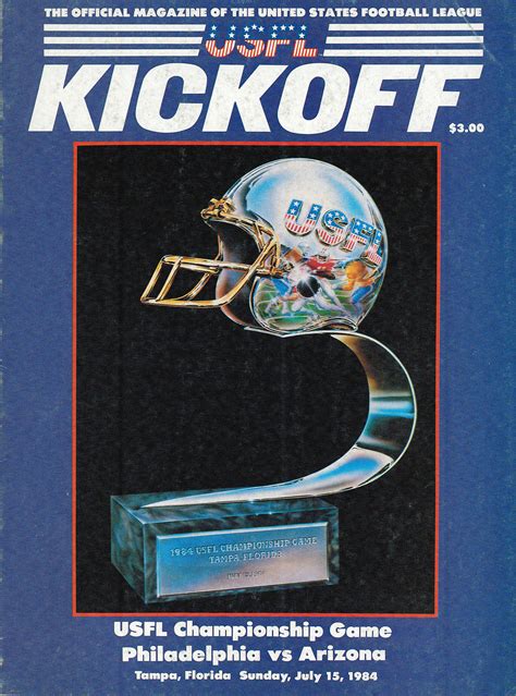 1984 Usfl Kickoff Magazine Programs