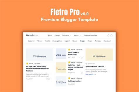 Fletro Pro V61 Premium Blogger Template Free Download By Apsant