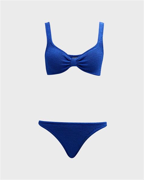 Hunza G Crinkled Two Piece Swimsuit Neiman Marcus
