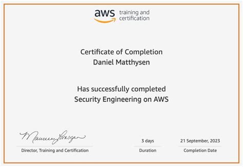 Daniel M On Linkedin Completed The Aws Security Engineering Training Course