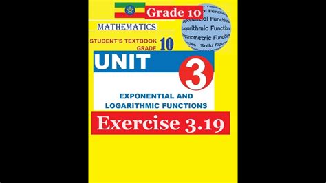 Mathematics Grade 10 Unit 3 Exercise 3 19 Girma21 Youtube