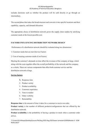 Module 3 SCM Notes Docx Pdf