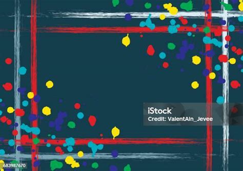 프레임 그려진된 배경 벡터 국경 그런 지 블루 템플릿을 시작 스프레이 소모전 균열 오래 된 스타일 빈티지 디자인입니다 그래픽 일러스트입니다 A4 크기 형식 수평 방향